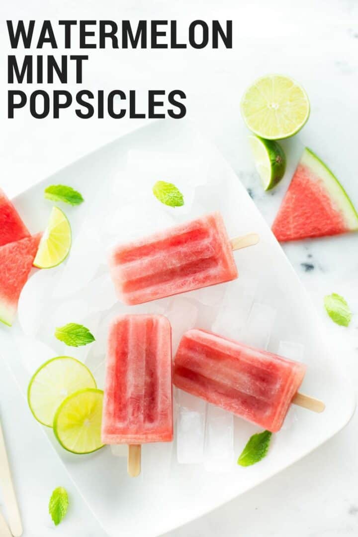 Watermelon Mint Popsicles • A Sweet Pea Chef