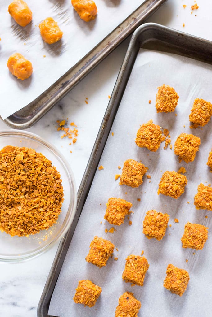 Crispy Baked Sweet Potato Tots with Maple Greek Yogurt Dip • A Sweet ...