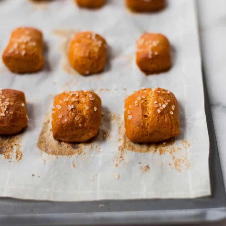 Homemade Sweet Potato Soft Pretzel Bites • A Sweet Pea Chef
