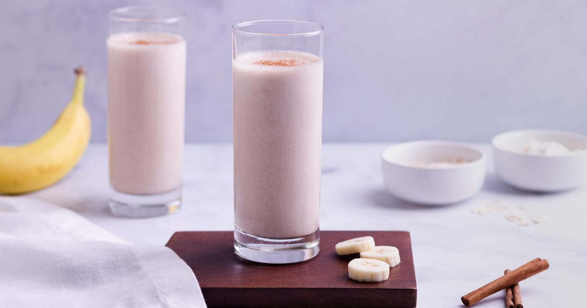 Cinnamon Roll Protein Shake | With Creamy Almond Butter • A Sweet Pea Chef