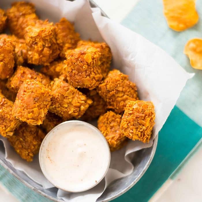 Crispy Baked Sweet Potato Tots with Maple Greek Yogurt Dip • A Sweet ...