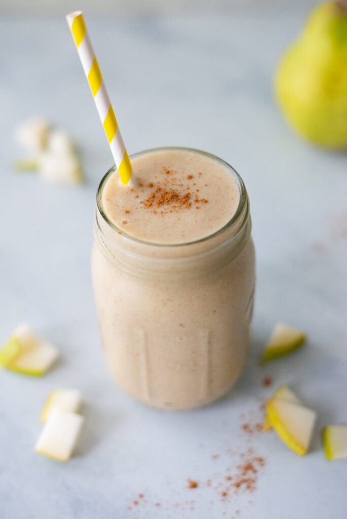 Spiced Pear Protein Smoothie • A Sweet Pea Chef
